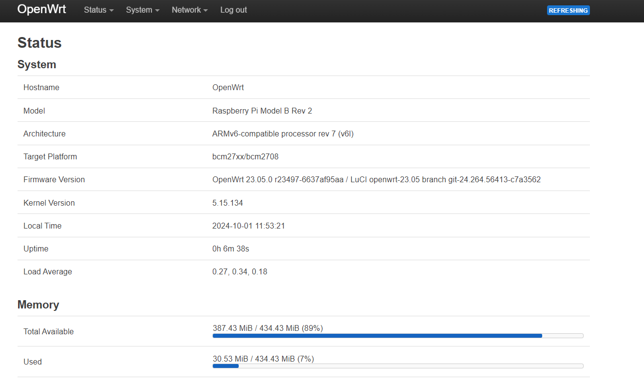 Configuration électro 10/2024 - le bridge réseau avec OpenWrt sur Raspberry PI Model B - ZebraWild